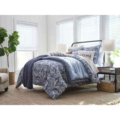 Linden Street Asherton 3-pc. Floral Comforter Set, Color: Ming Blue ...