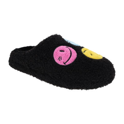 Joe Boxer Womens Slip-On Slippers, Color: Black Multi Smiles - JCPenney