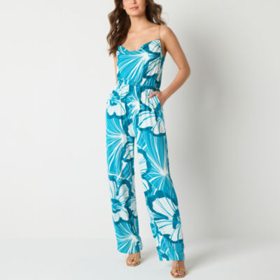 Bold Elements Chain Strap Cowl Jumpsuit Womens Sleeveless Jumpsuit ...