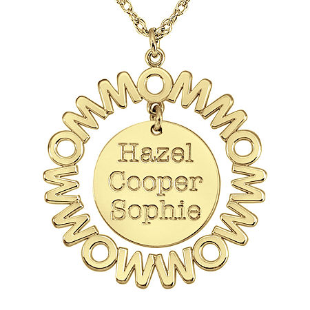 Click here for Personalized Mom with Child Names Circle 27mm Pend... prices