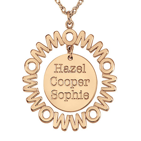 Click here for Personalized Mom with Child Names Circle 27mm Pend... prices