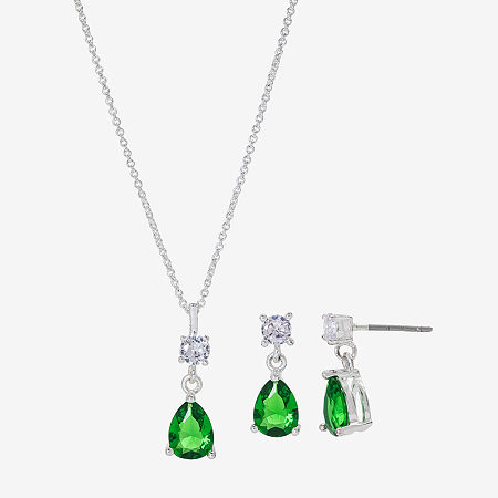 Click here for Sparkle Allure Womens Green Cubic Zirconia Pure Si... prices