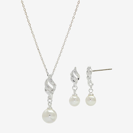 Click here for Sparkle Allure Womens Simulated Pearl Pure Silver... prices