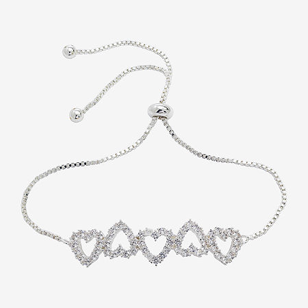 Click here for Sparkle Allure Womens Cubic Zirconia Heart Bolo Br... prices