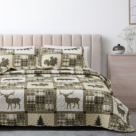 Click here for Linery Nature Mosaic Reversible Quilt Set  One Siz... prices