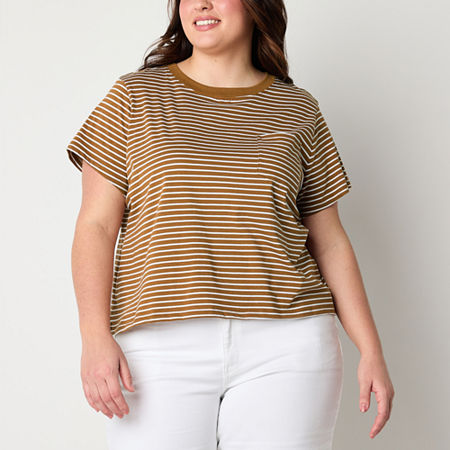 Click here for a.n.a Womens Plus Round Neck Short Sleeve T-Shirt... prices