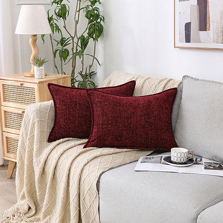 Click here for Chenille Lumbar Pillow  One Size  Red prices