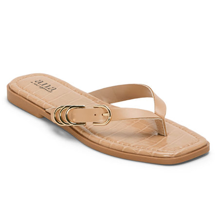 Click here for a.n.a Womens Hardware Flip-Flops  9  Brown prices