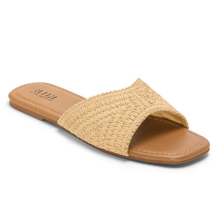 Click here for a.n.a Womens Straw Slide Sandals  9  Beige prices