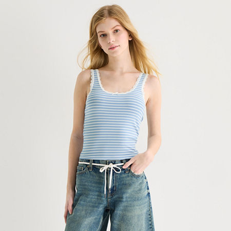 Click here for Arizona Womens Juniors Scoop Neck Sleeveless Tank... prices