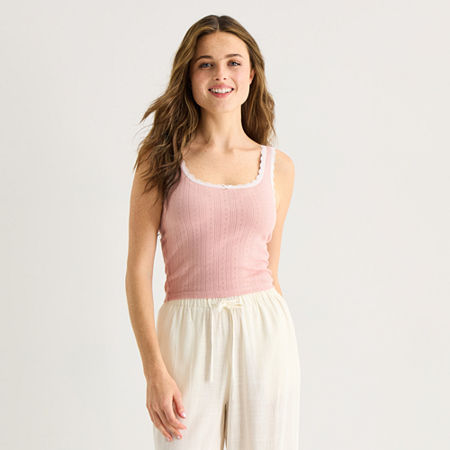 Click here for Arizona Womens Juniors Scoop Neck Sleeveless Tank... prices