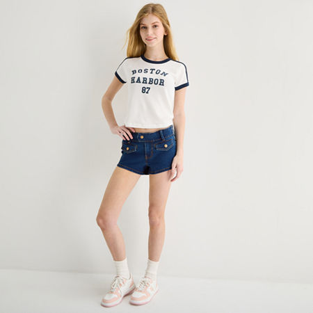 Click here for Arizona Womens Low Rise Juniors Plus Denim Short... prices