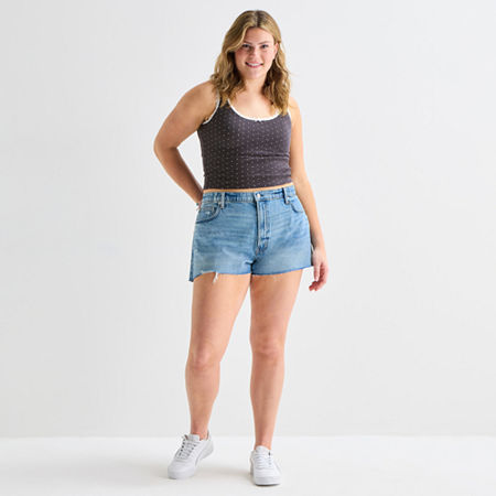 Click here for Arizona Womens 2 Low Rise Juniors Plus Denim Short... prices