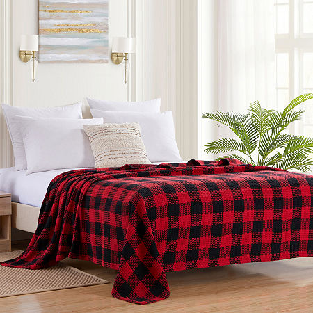 Click here for Sweet Home Collection Plaid Blanket  One Size  Red prices