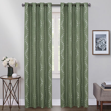 Click here for Max Blackout Lindley Linen Blend Embroidered Gromm... prices