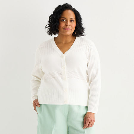 Click here for Liz Claiborne Womens V Neck Long Sleeve Button Plu... prices