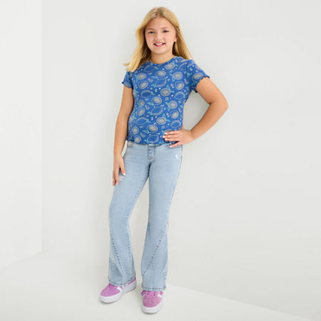 Click here for Vanilla Star Big Kid Girls High Rise Flare Leg Jea... prices