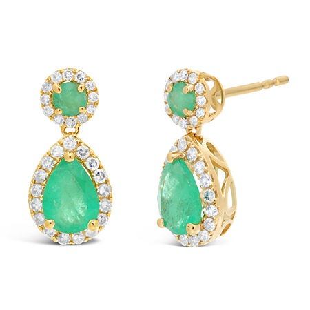 Click here for Womens 1/4 CT. T.W. Genuine Green Emerald 10K Gold... prices