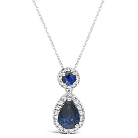 Click here for Womens 1/6 CT. T.W. Genuine Blue Sapphire 10K Whit... prices