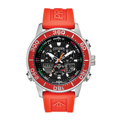 Citizen Promaster Sailhawk Mens Chronograph Orange Strap Watch Jr4061 ...
