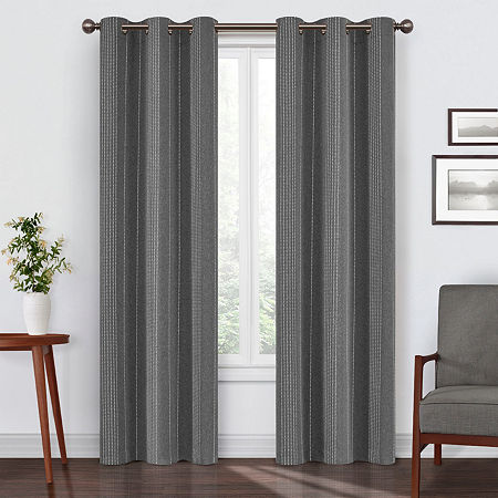 Click here for Eclipse Ronneby Stripe Grommet Top Blackout Single... prices