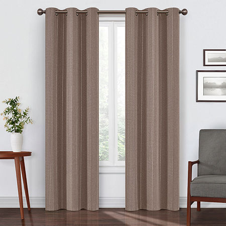 Click here for Eclipse Ronneby Stripe Grommet Top Blackout Single... prices