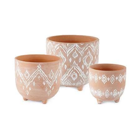 Click here for Distant Lands Footed Terra Cotta Stone Planters  O... prices