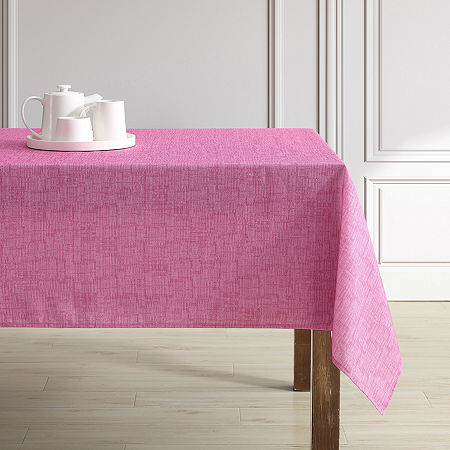 Laura Ashley Easy Care Solid Tablecloth  70 Round - Magenta