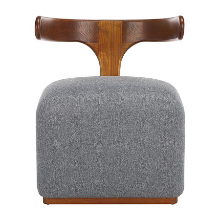 Oreus Accent Chair - Grey / walnut