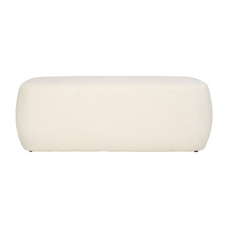 Click here for Whitley Cushioned Ottoman  One Size  White prices