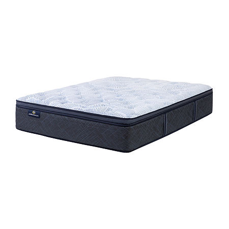 Serta Perfect Sleeper Blue Lagoon Night 14 Plush Pillow Top Mattress Set  Twin