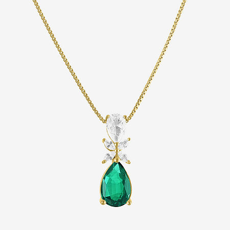 Click here for Womens Gemstone Sterling Silver Pear Pendant Neckl... prices