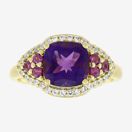 Click here for Womens Genuine Purple Amethyst 14K Gold Over Silve... prices
