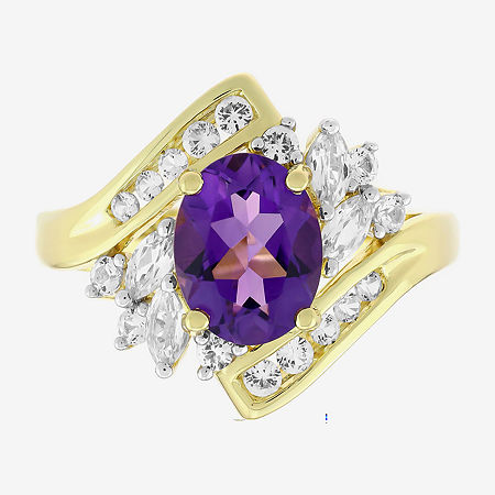 Click here for Womens Genuine Purple Amethyst 14K Gold Over Silve... prices