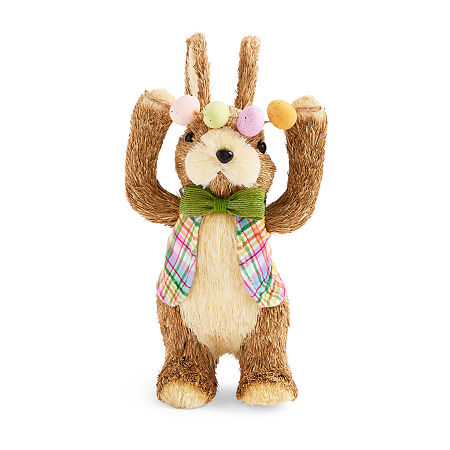 Click here for Layerings Sisal Bunny With Garland Easter Tabletop... prices