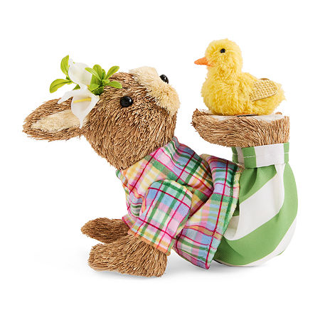 Click here for Layerings Sisal Bunny With Duck Easter Tabletop De... prices