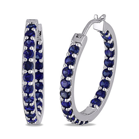 Click here for Lab-Created Blue Sapphire Sterling Silver Inside-O... prices