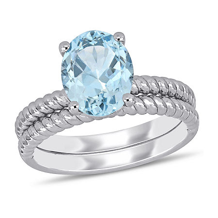 Click here for Modern Bride Gemstone Womens Genuine Blue Aquamari... prices