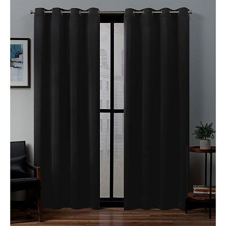 Click here for Exclusive Home Curtains Sateen Grommet Top Blackou... prices