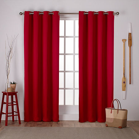 Click here for Exclusive Home Curtains Sateen Grommet Top Blackou... prices