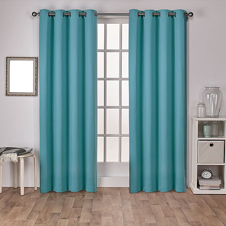 Click here for Exclusive Home Curtains Sateen Grommet Top Blackou... prices