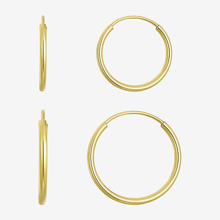 Click here for Womens 10K Gold 2 Pair Earring Set  One Size prices