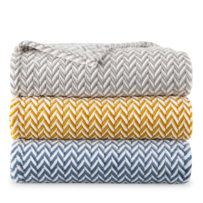 Home Expressions Chevron Plush Throw - JCPenney
