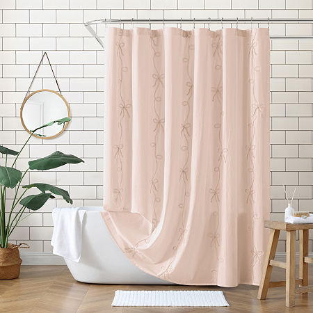 Click here for Peri Home Sasha Bows Shower Curtain  One Size  Pin... prices