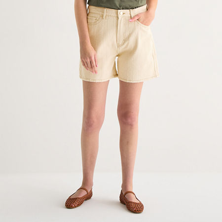 Click here for a.n.a Womens High Rise Denim Short  10  White prices