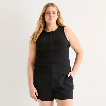 Click here for a.n.a Womens Plus Henley Neck Sleeveless Tank Top... prices