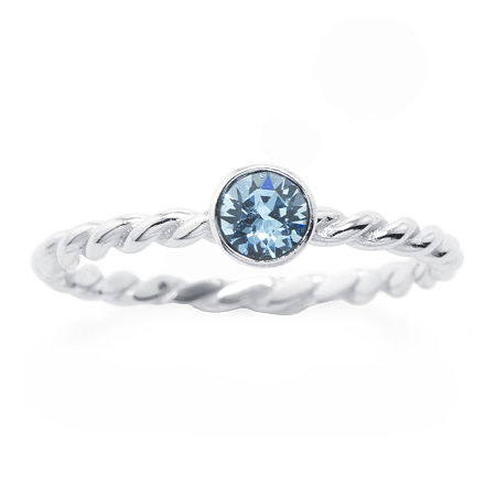 Click here for Silver Treasures Womens Blue Crystal Sterling Silv... prices
