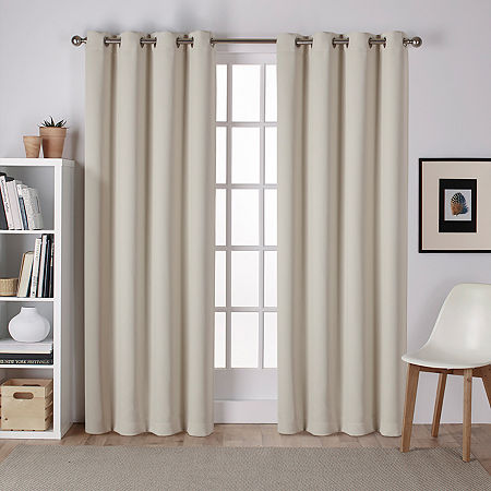 Click here for Exclusive Home Curtains Sateen Grommet Top Blackou... prices