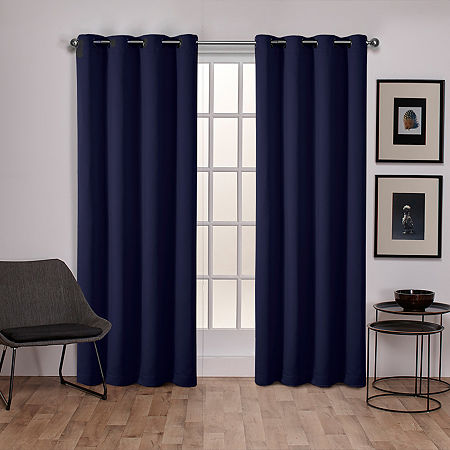 Click here for Exclusive Home Curtains Sateen Grommet Top Blackou... prices