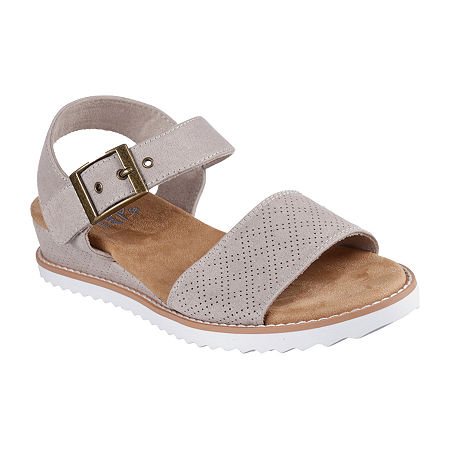 Skechers Bobs Womens Desert Kiss Serndipitous Strap Sandals  7 Medium  Brown